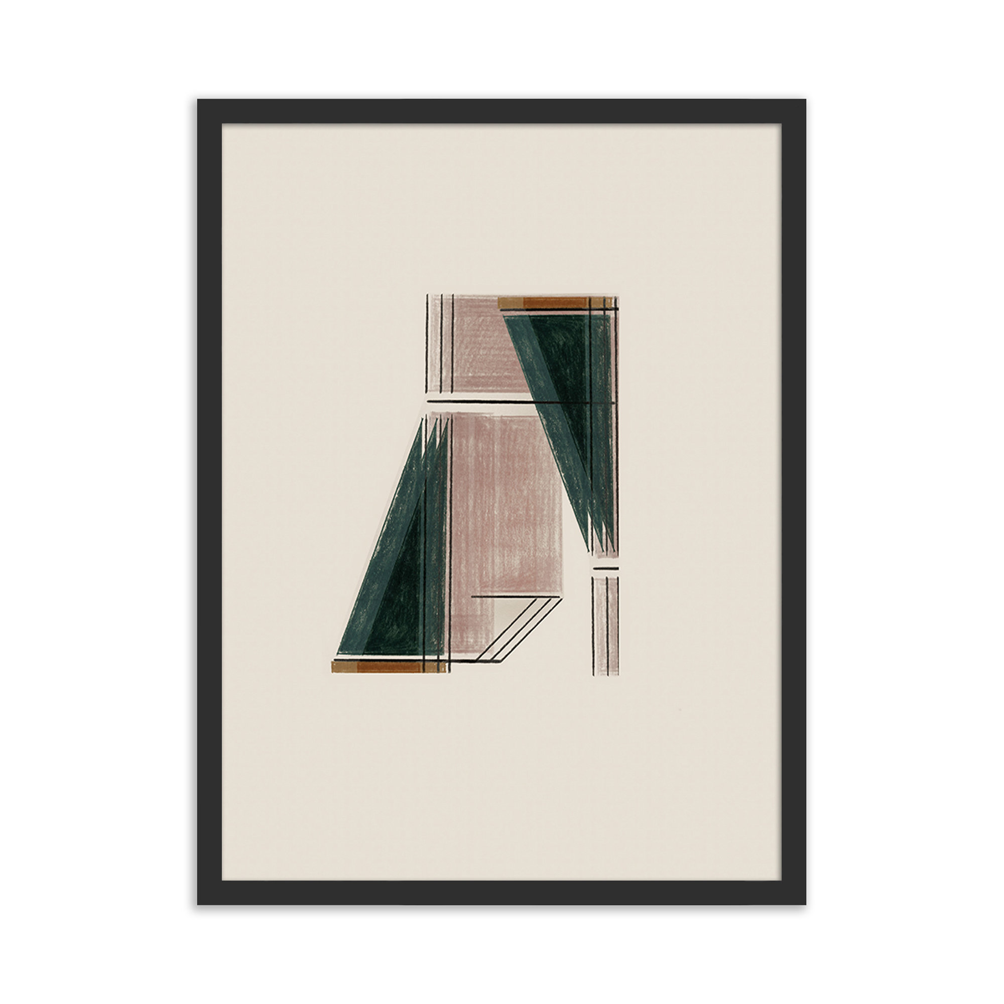 Four Hands Structure 3 by Alyson Fox - Single Picture Frame Painting ...