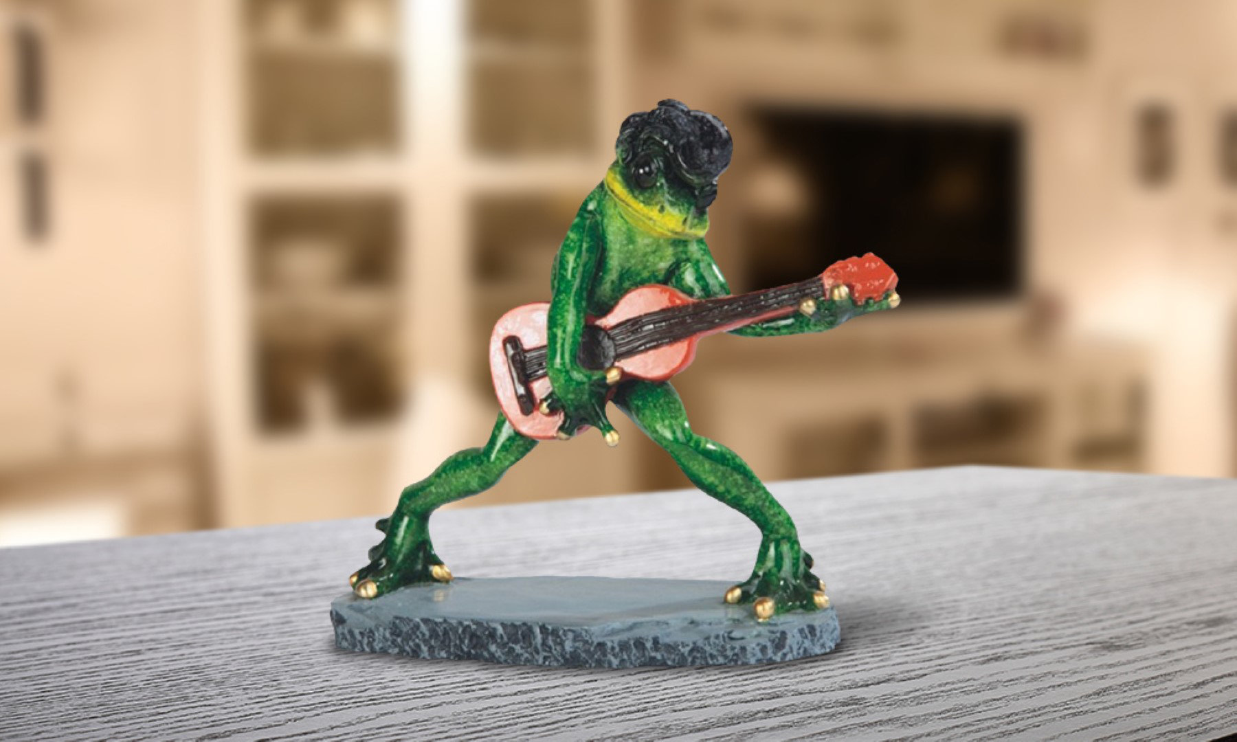 Trinx 6" H Musician Frog Statue Frog With Guitar Funny Animal ...