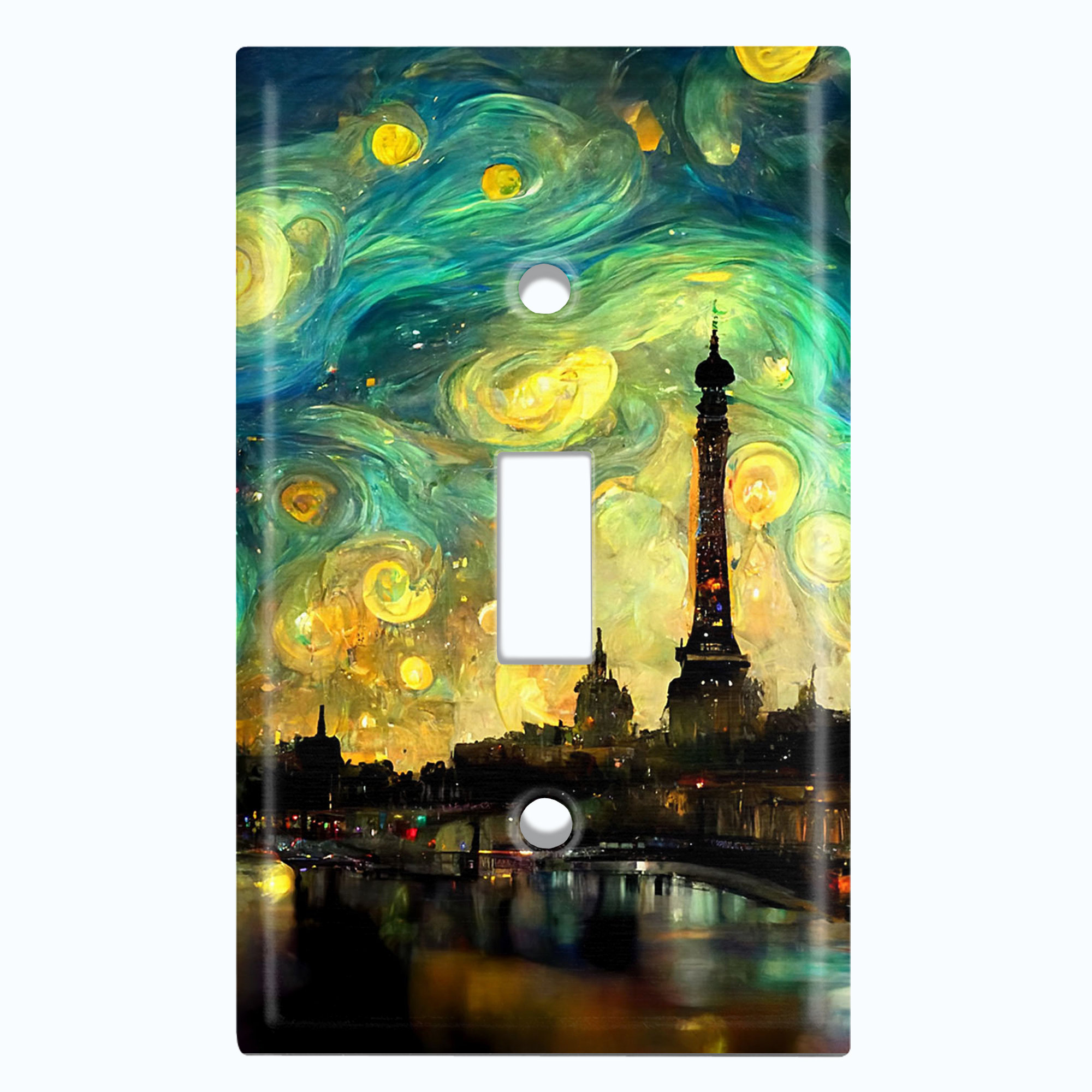 WorldAcc Night Star Big City Lights 1-Gang Toggle Light Switch Wall ...