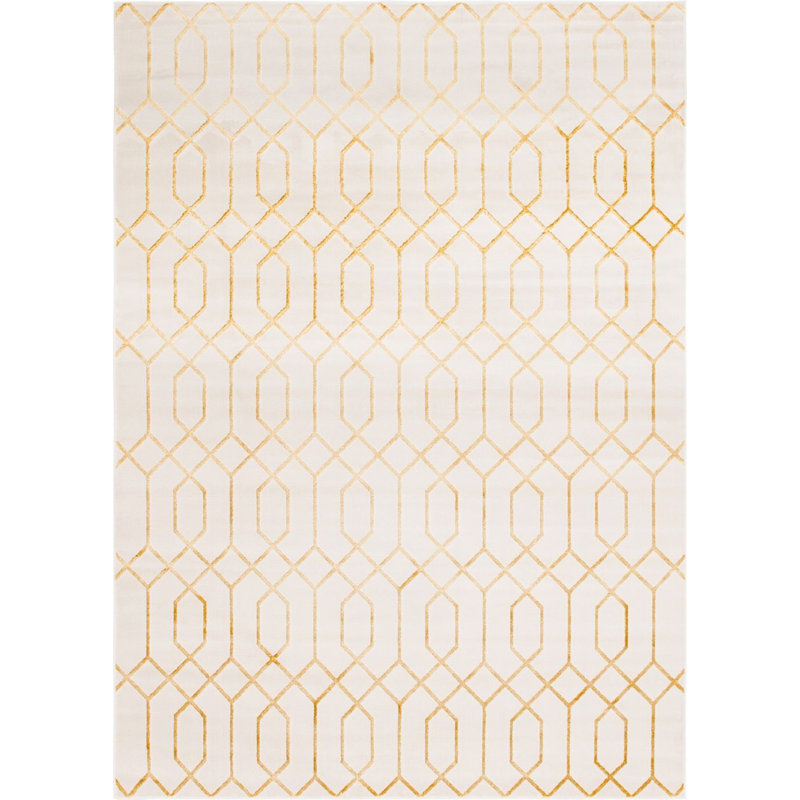 Mercer41 Corando Ivory/Gold Rug | Wayfair