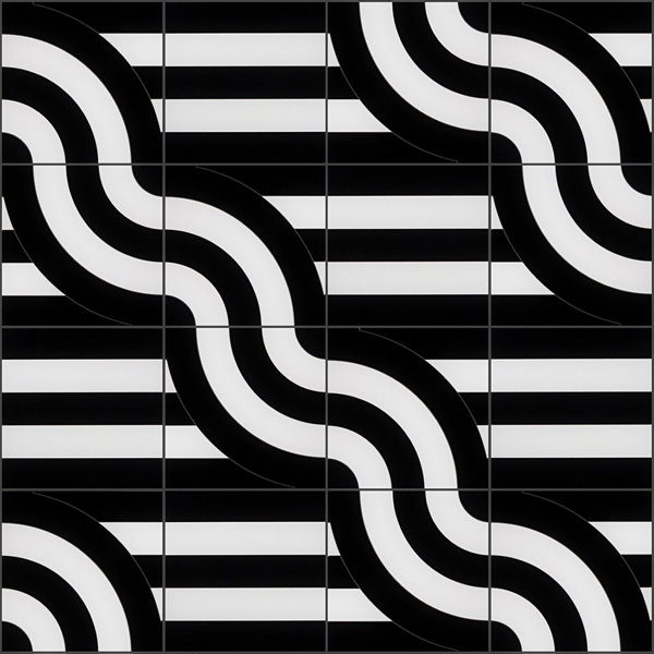 Bond Tile Elizabeth Sutton Curve Horizontal 2" x 12" Marble Novelty ...