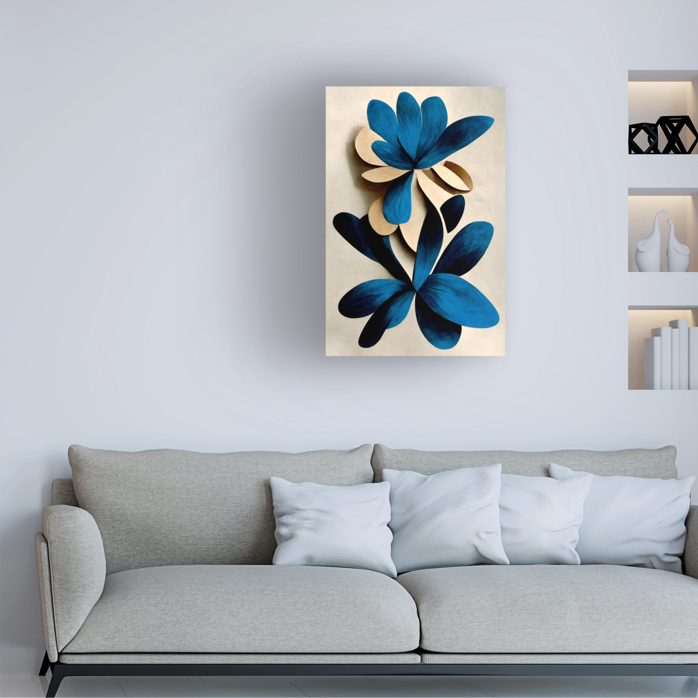 Winston Porter Treechild 'Blue Nymphaea' Canvas Art - Wayfair Canada