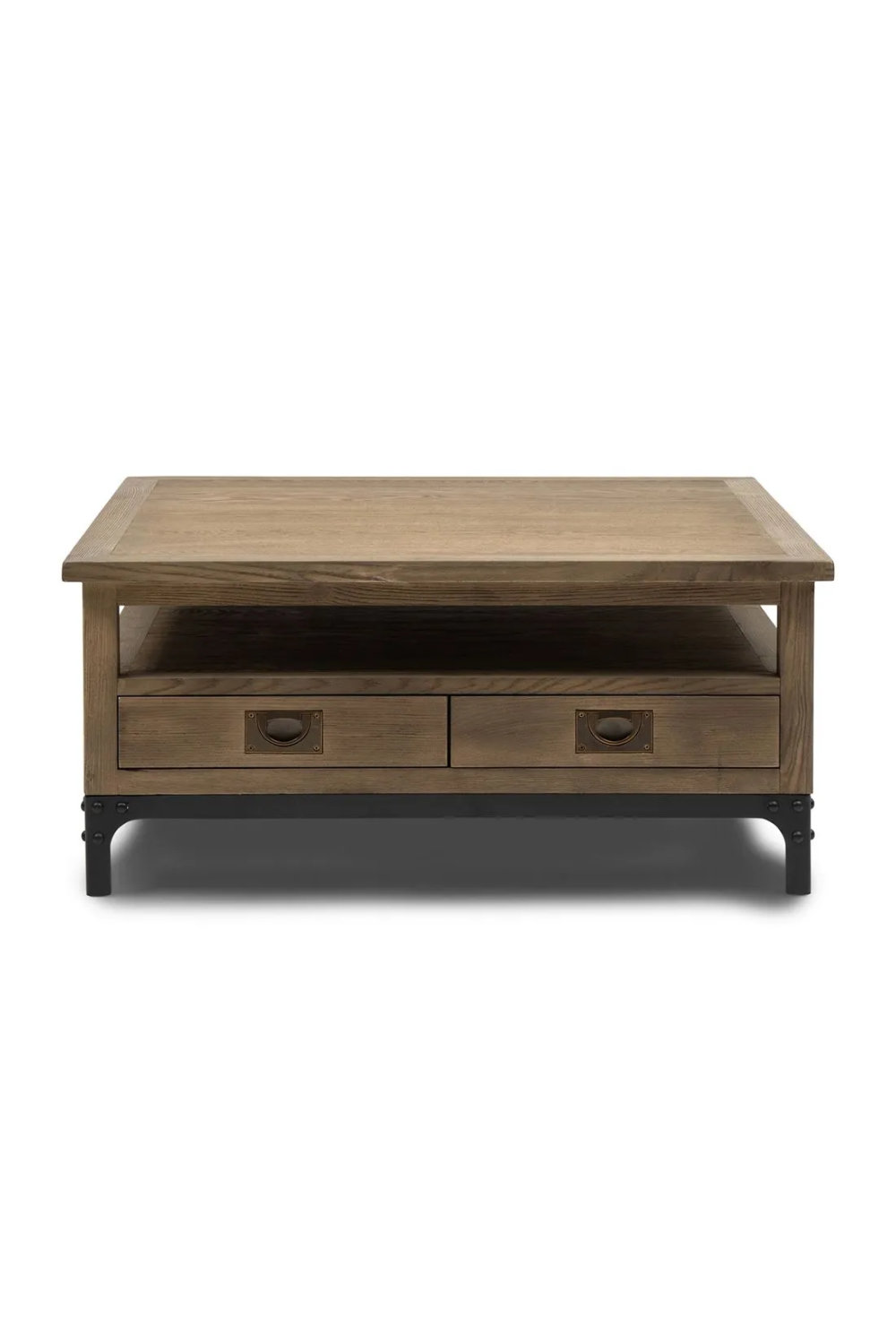 Rivièra Maison Table basse à quatre pieds en bois massif avec rangement The Hoxton - Wayfair Canada