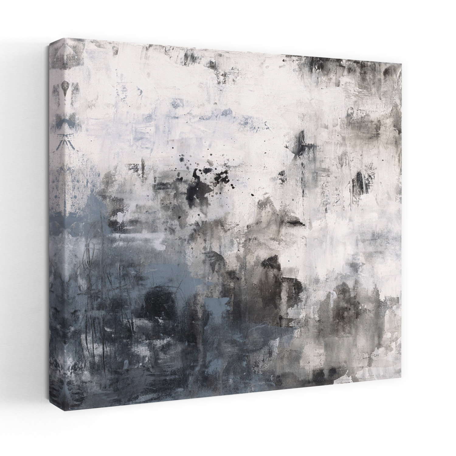 Latitude Run® Contemporary Finale Ii With Abstract Black Art | Wayfair