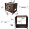 yitesiUSA Wifi Box Charcoal Retro Wood Router Box And Modem Storage Box ...