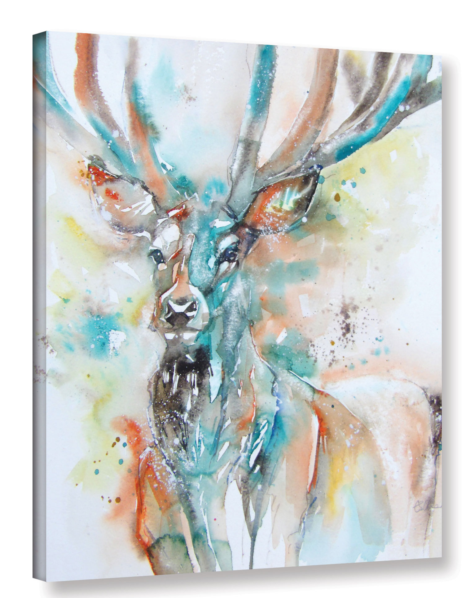 Latitude Run® Stag 7 Painting Print on Wrapped Canvas & Reviews | Wayfair