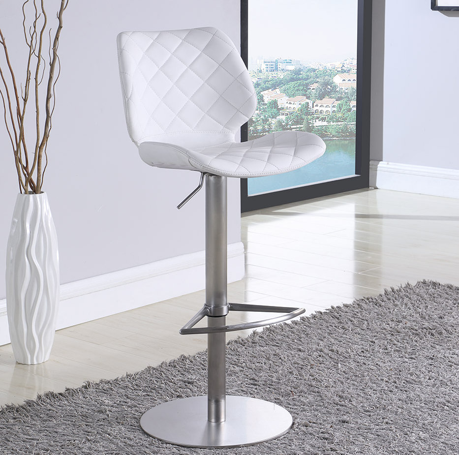 Latitude Run® Mesirow Modern Pneumatic-Adjustable Stool w/ Diamond ...