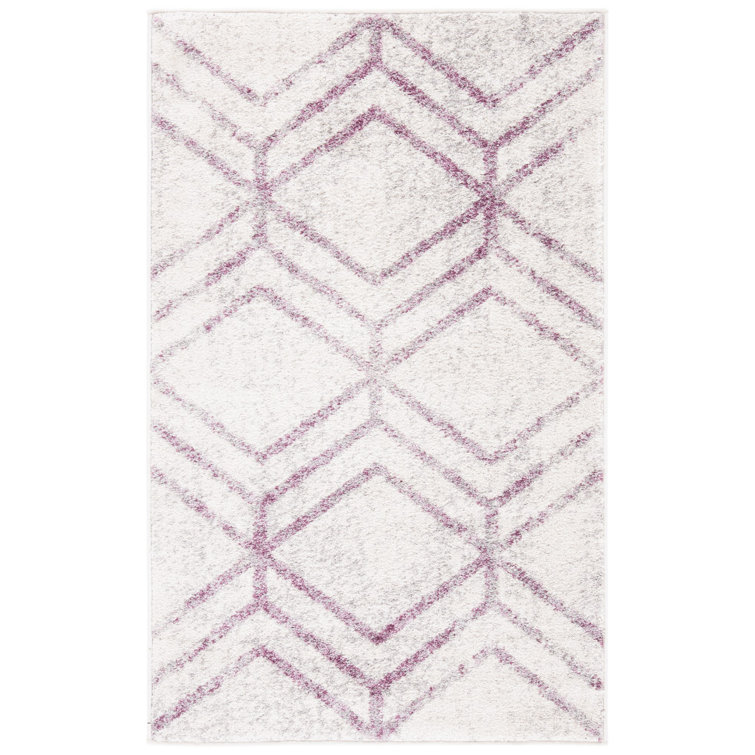 Union Rustic Garney Geometric Ivory/Plum Area Rug & Reviews - Wayfair ...