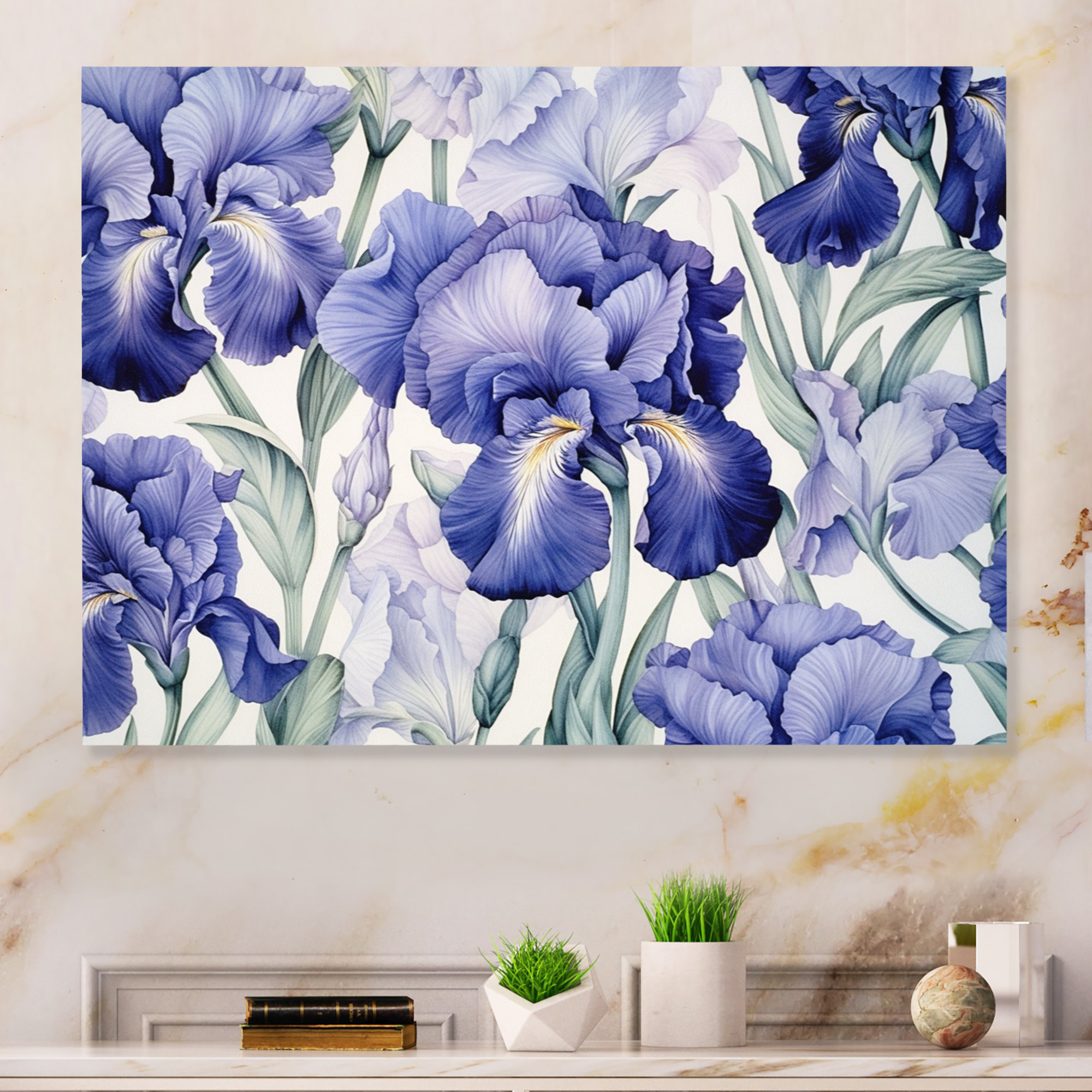 Winston Porter Purple Green Iris Impressions Flower III - Irises Metal ...