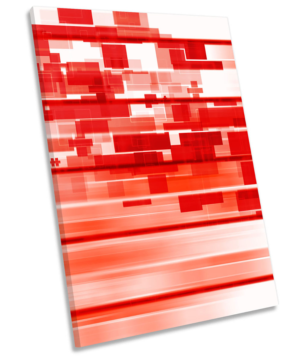 Metro Lane Abstract Blurred Pixels Framed CANVAS WALL ART Picture Print ...