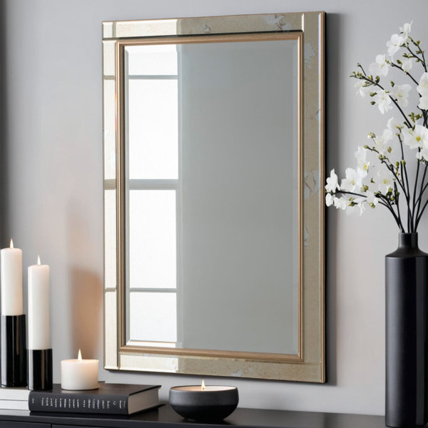 Yearn Mirrors Antique Mottled Art Deco Wall Mirror | Wayfair.co.uk