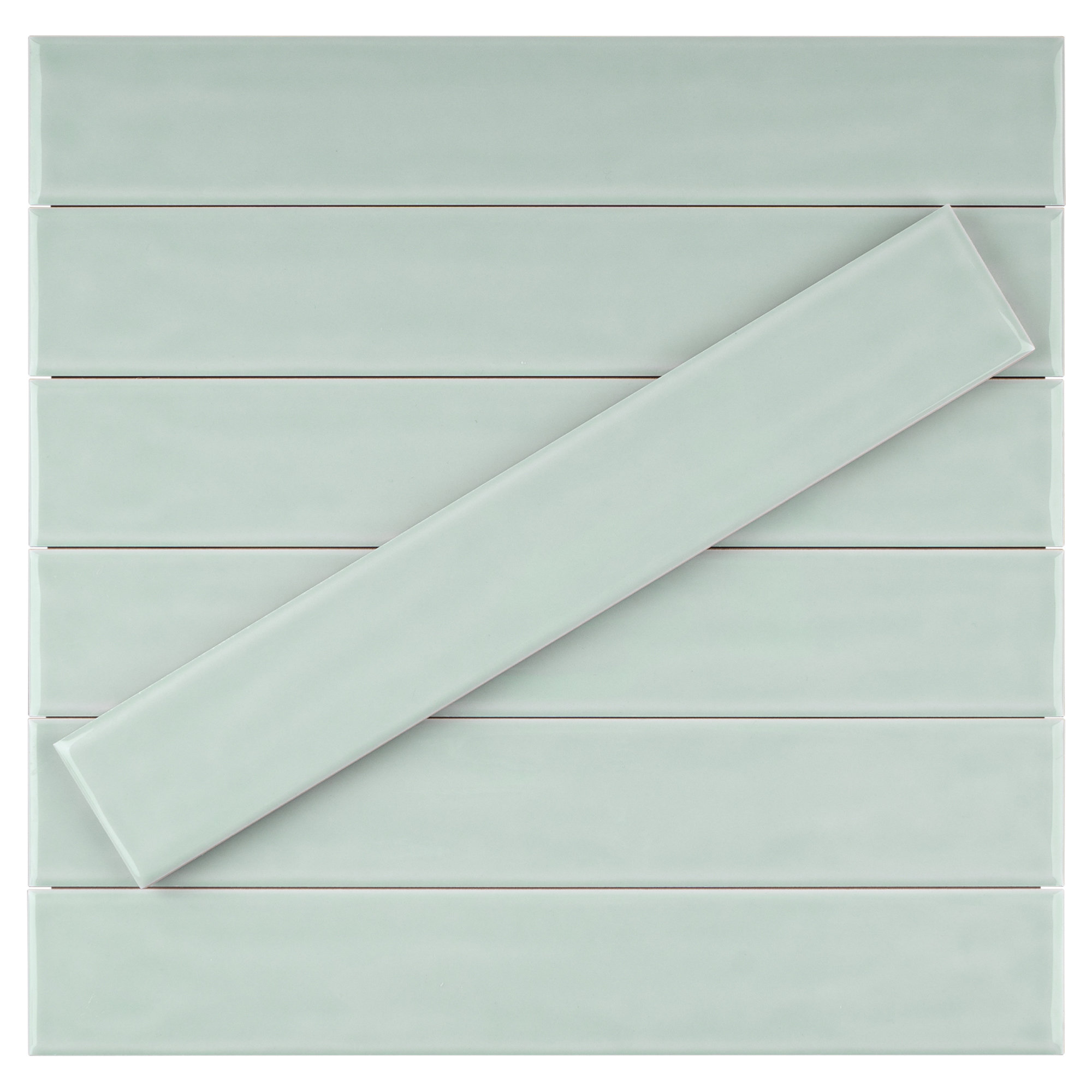 Supreme Tile Nova 1.97 in. X 11.81 in. Polished Ceramic Subway Wall ...