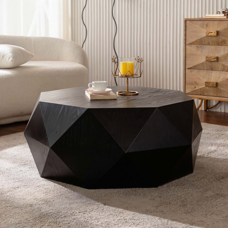 Latitude Run® 38"Three-Dimensional American Retro Style Coffee Table ...