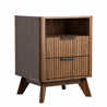 Ebern Designs Table de chevet moderne à 2 tiroirs Lataurus H 24,02 po ...