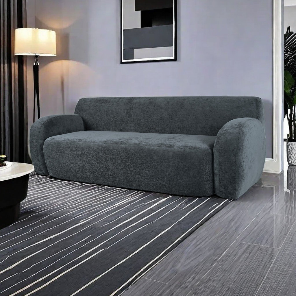 Latitude Run® 81.5" Minimalist Compression Sofa, Curved Design, 3 ...