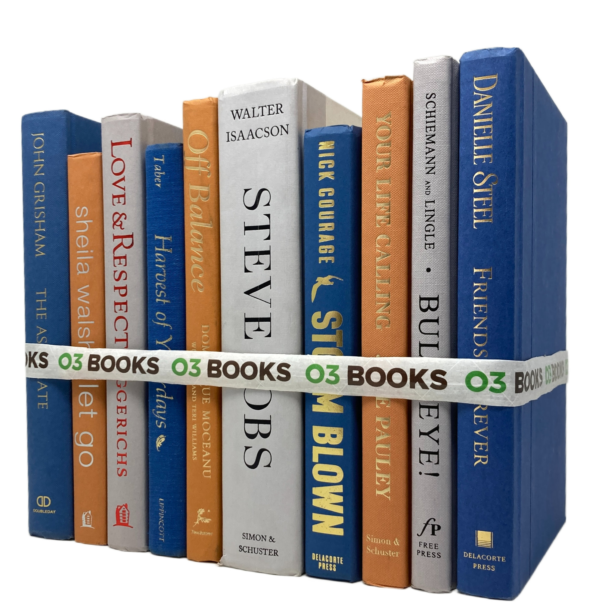 Wildon Home® Muted Coral Decorative Books Blue, Orange and Lightgray ...