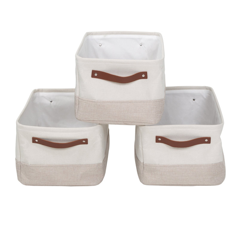 Ebern Designs Canvas Storage Bins, 3-Pack | Wayfair