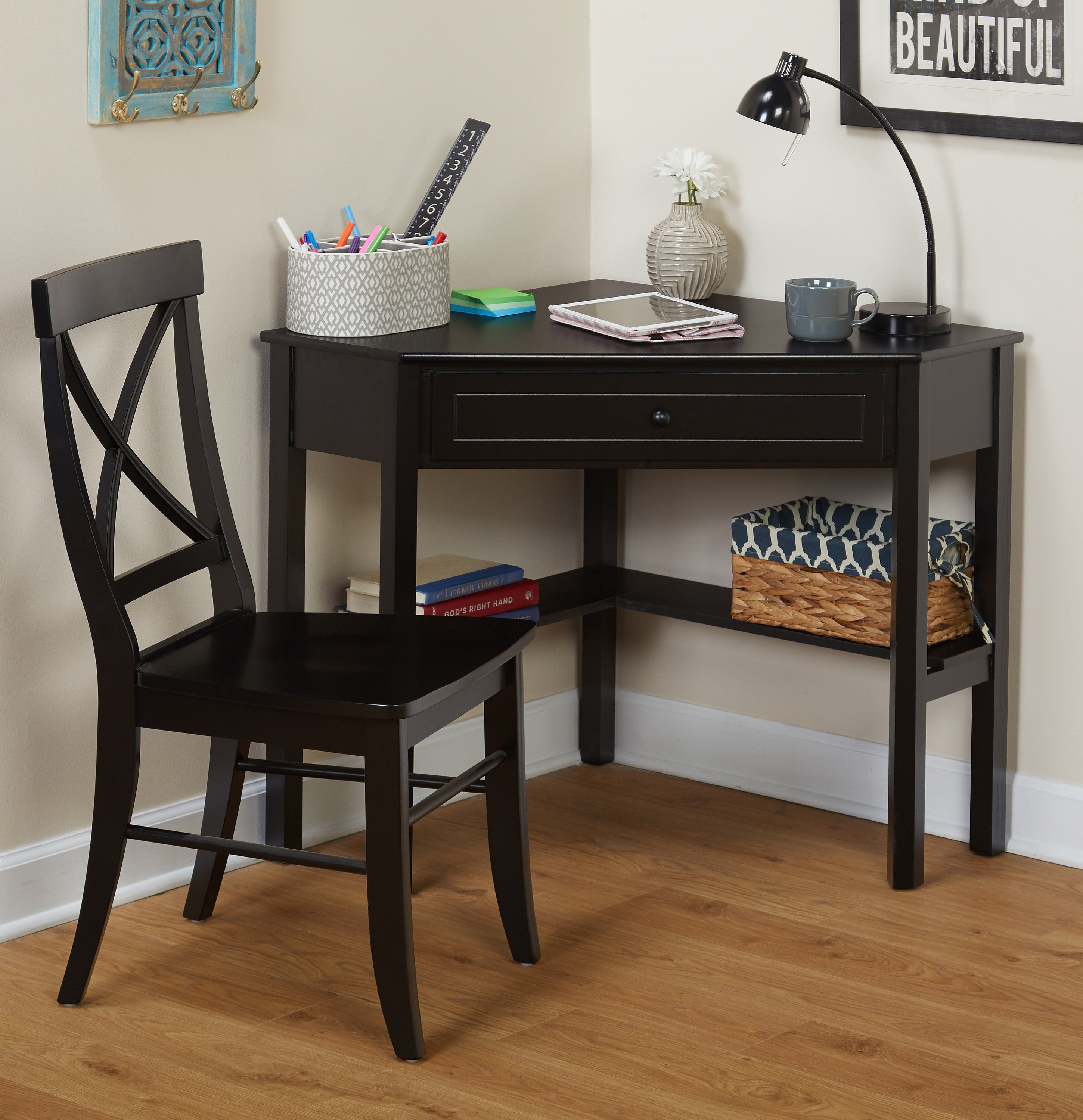 Red Barrel Studio® Corner Desk and Chair Set & Reviews | Wayfair