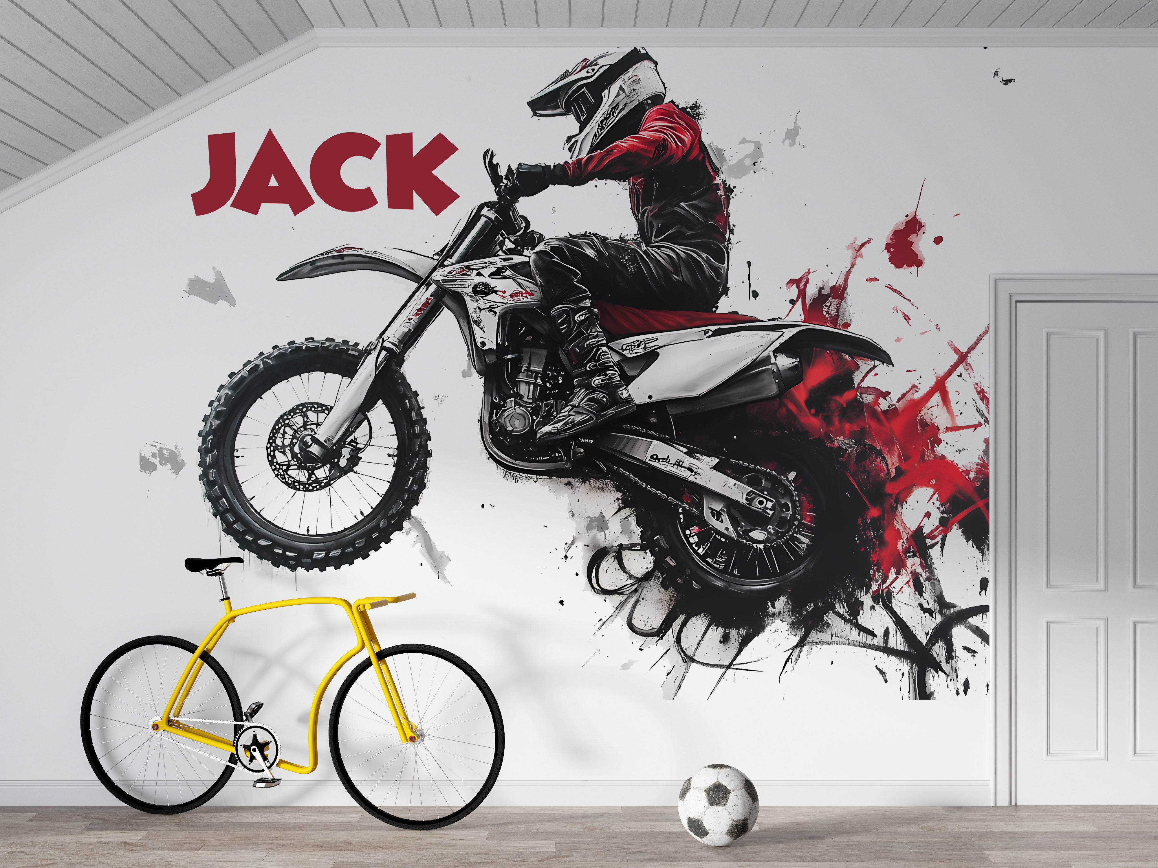 Trent Austin Design® Motocross Wall Decal – Personalized Name Vinyl ...