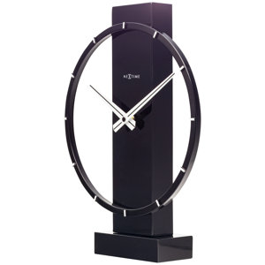 Nextime Carl Modern & Contemporary Analog Solid Wood Tabletop Clock ...