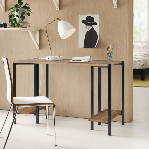 Ebern Designs Reader Metal Base Writing Desk & Reviews | Wayfair