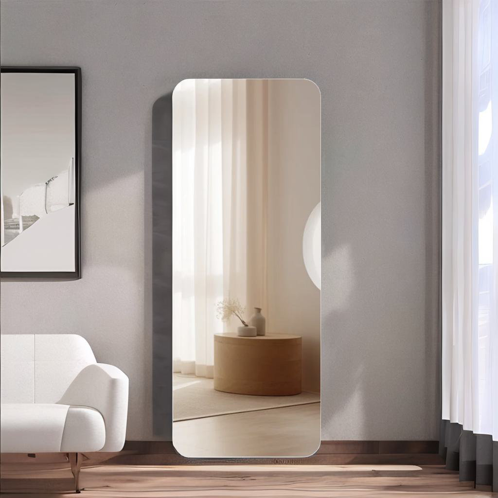 Ebern Designs Full Body Round Corner Mirror | Wayfair