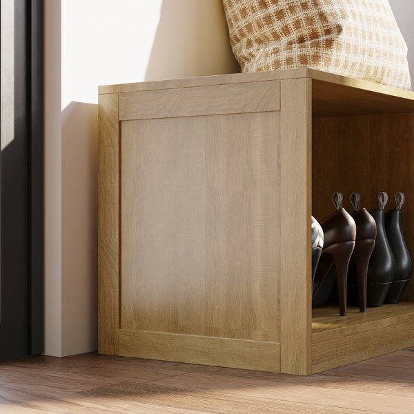Latitude Run® Corner Shoe Storage Bench | Wayfair