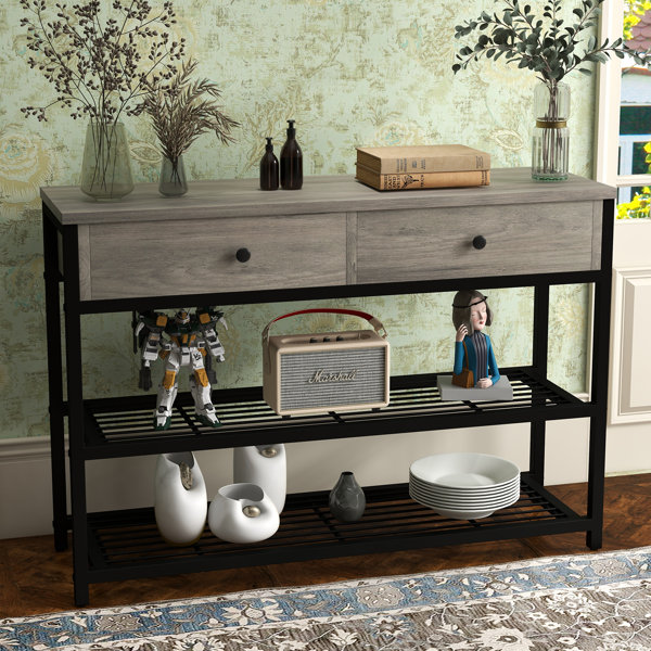17 Stories Obear 40'' Solid Wood Top Console Table - Wayfair Canada