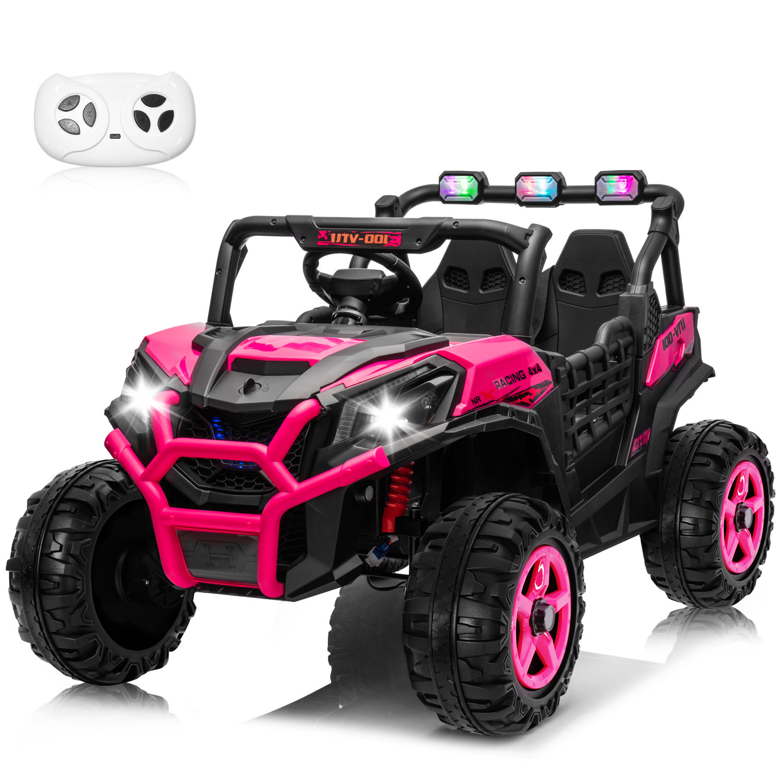 Anrli 24V 2 Seater Ride on Car for Kids, 4x4 Off-Road UTV Toy w/Remote ...