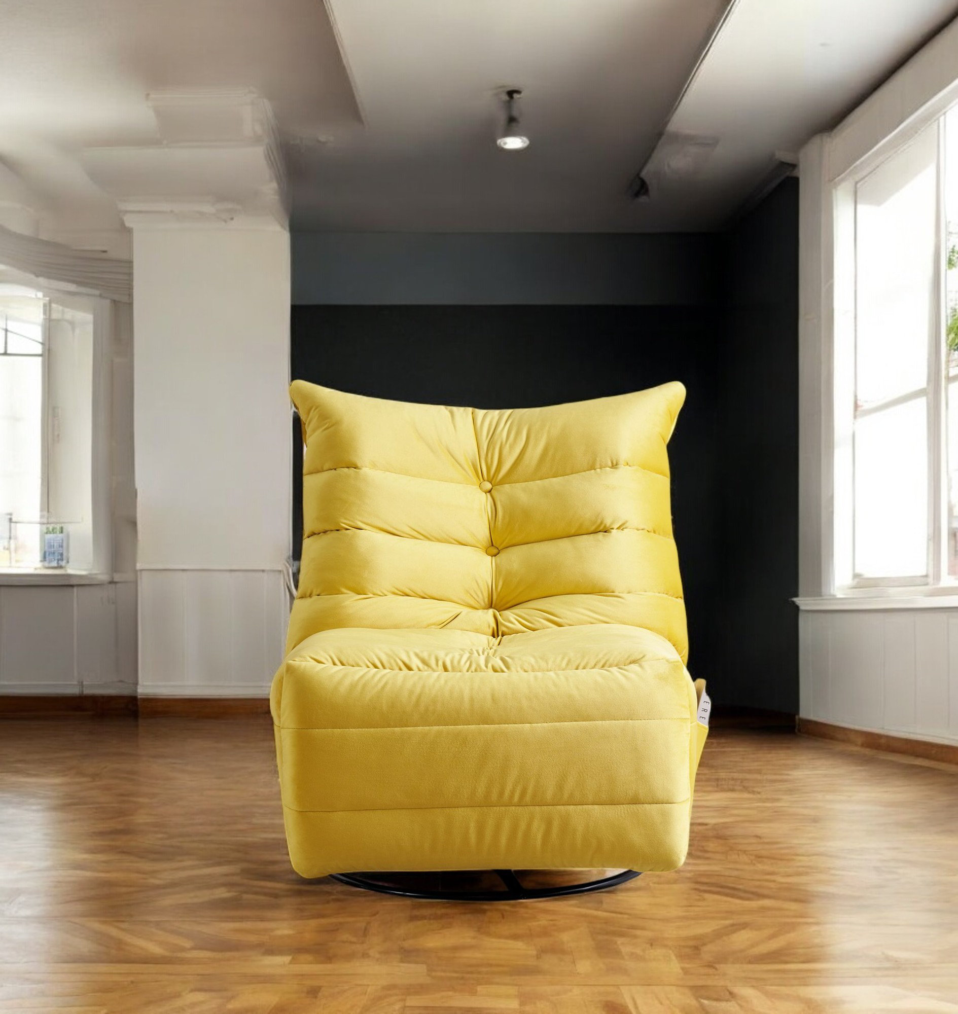 Latitude Run® Lazy Chair, Rotatable Lounge with A Side Pocket, Leisure ...