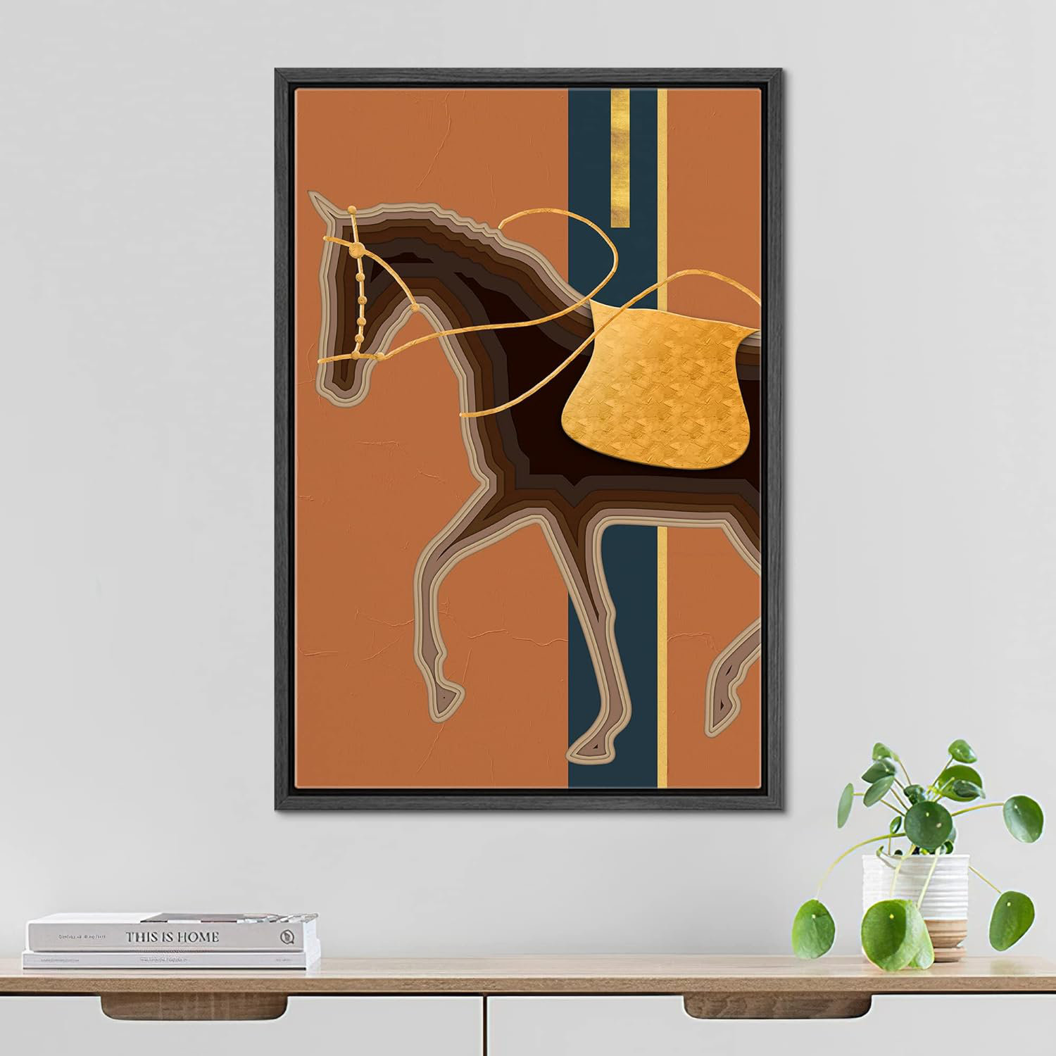 IDEA4WALL Bright Preppy Animals IDEA4WALL Framed Canvas Print Wall Art ...