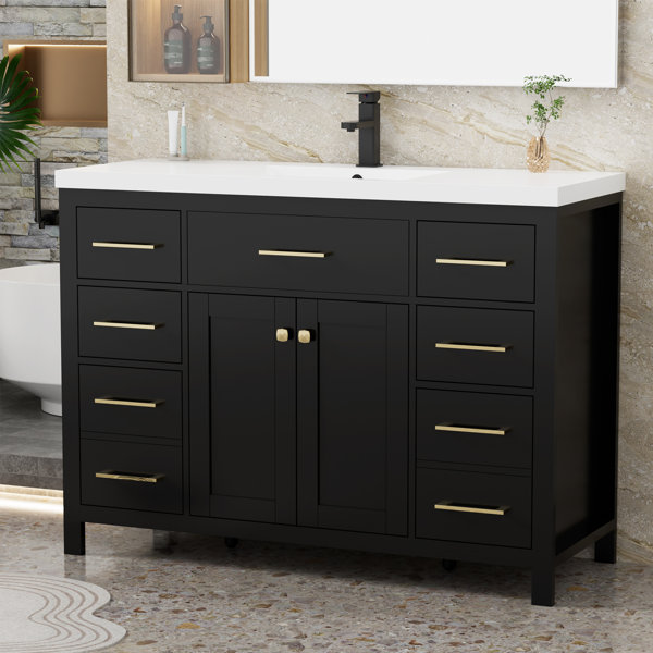 48 Inch Black Bathroom Vanities You'll Love | Wayfair