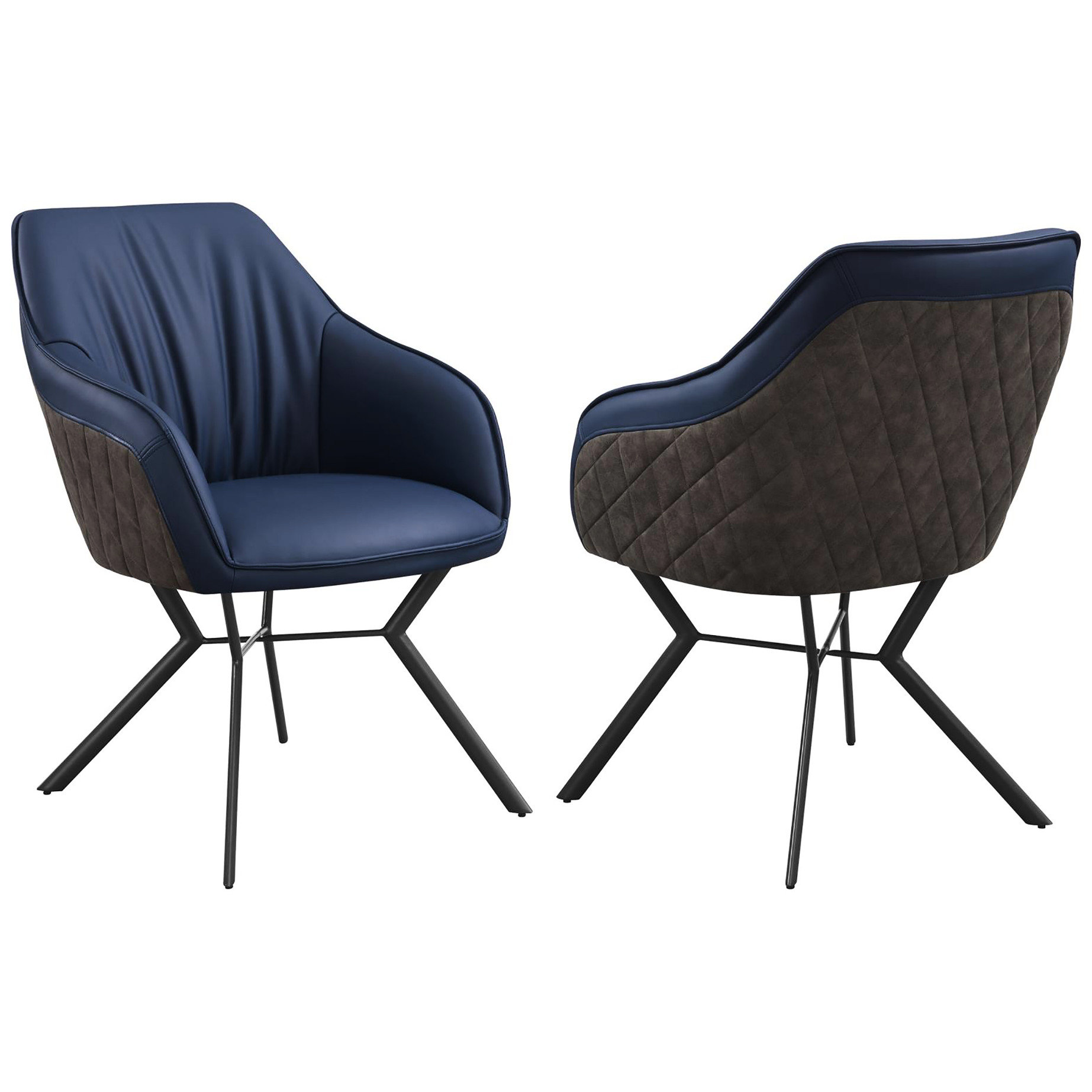 Hokku Designs Blue Upholstered Dining Chairs (2 ) - Modern Design With ...