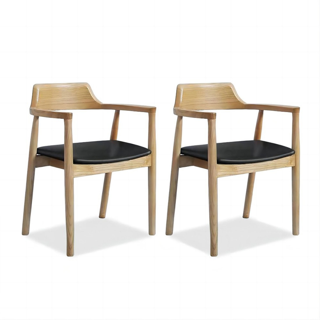 Red Barrel Studio® Solid back side Chair(Set of 2) | Wayfair