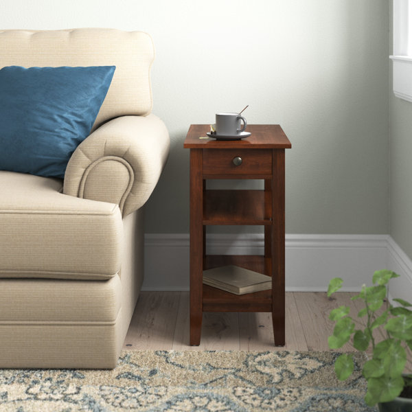 Winston Porter Carbin 24'' Tall End Table with 1 Drawer and Built in ...