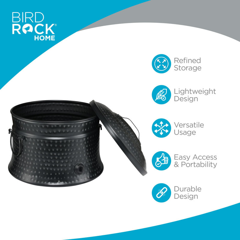 BIRDROCK HOME Water Hose Holder Pot with Lid - 200ft Garden Hose ...