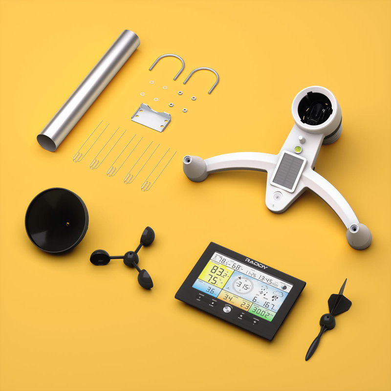 Raddy WF-100SE 13-in-1 Weather Station Wi-Fi, Wireless Weather Station ...