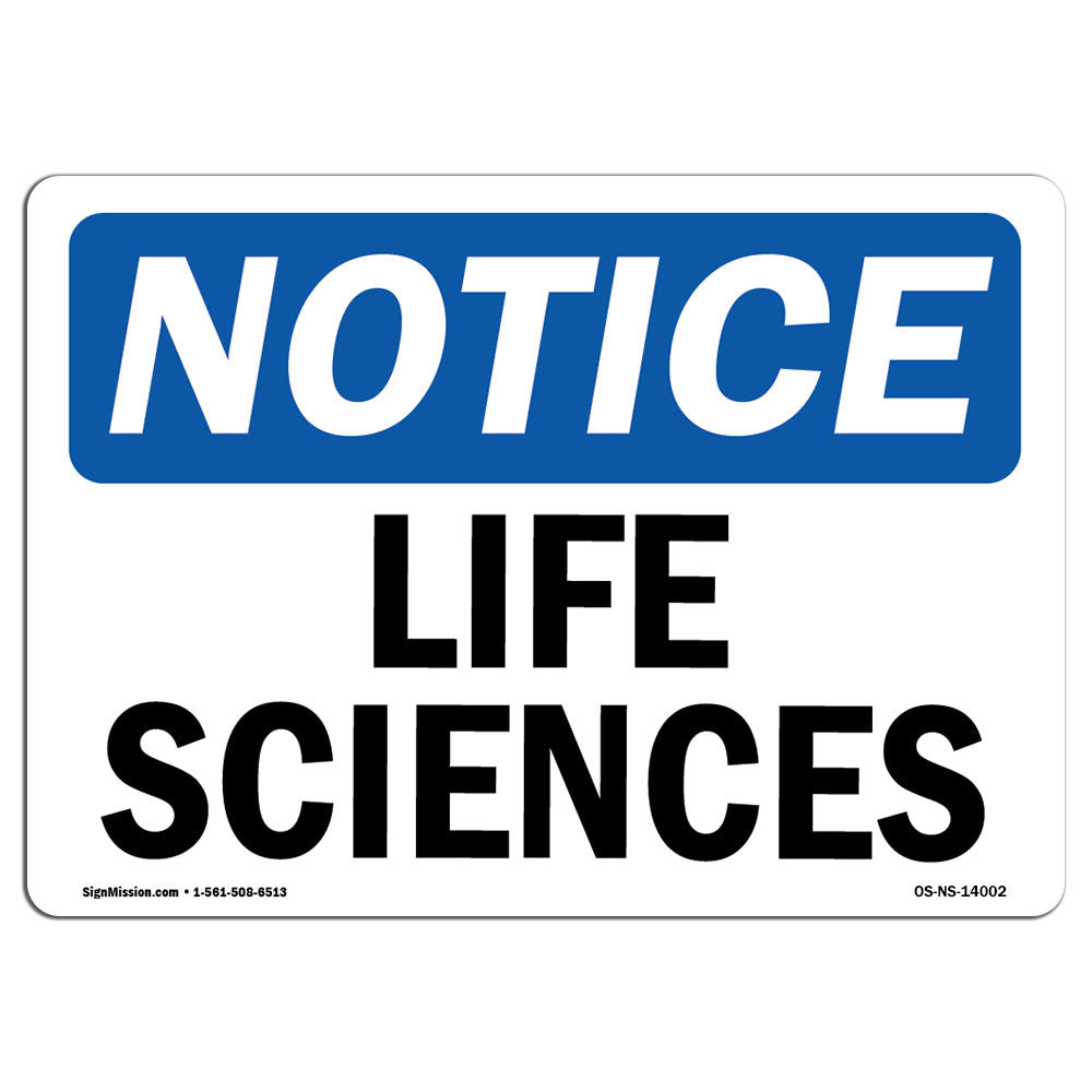 SignMission Osha Notice Life Sciences Sign | Wayfair