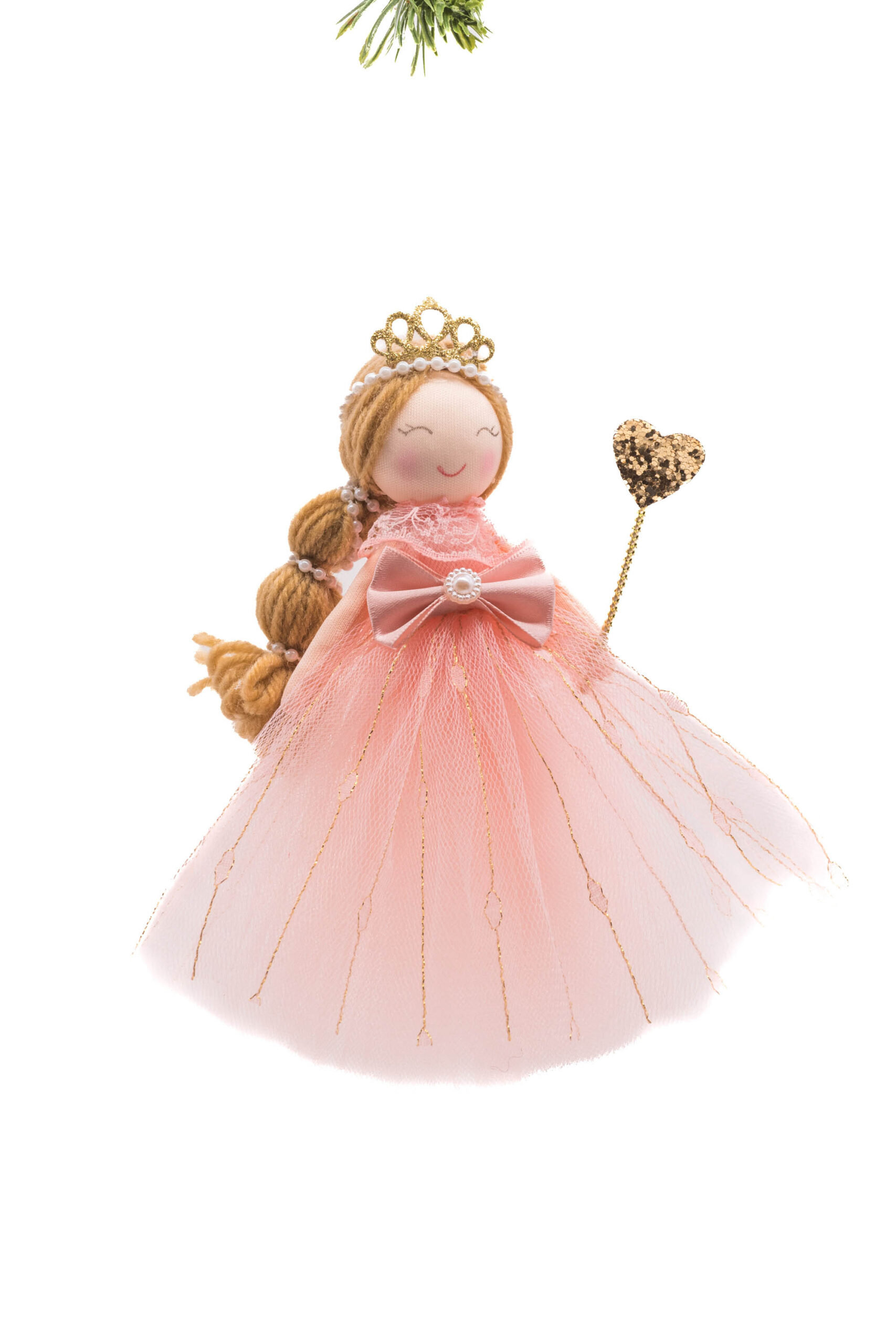 The Holiday Aisle® Pink Cloth Hanging Princess Girl with Magic Wand ...