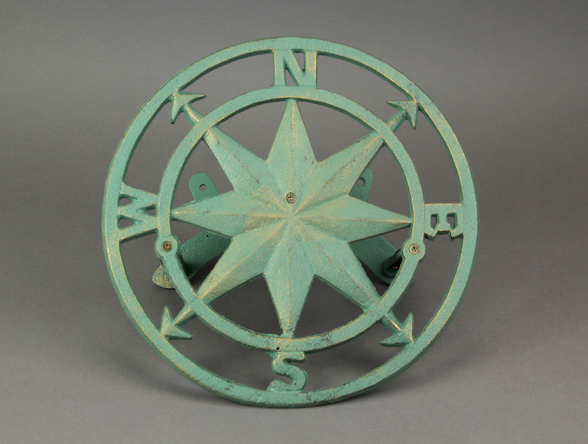 Zeckos Cast Iron Compass Rose Wall Mounted Decorative Hanging Garden ...