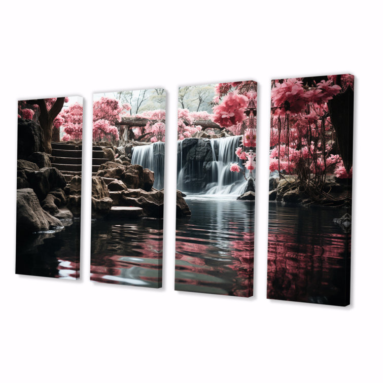 DesignArt «Peach Tree Waterfall Natures Elegance I», impression d'art ...