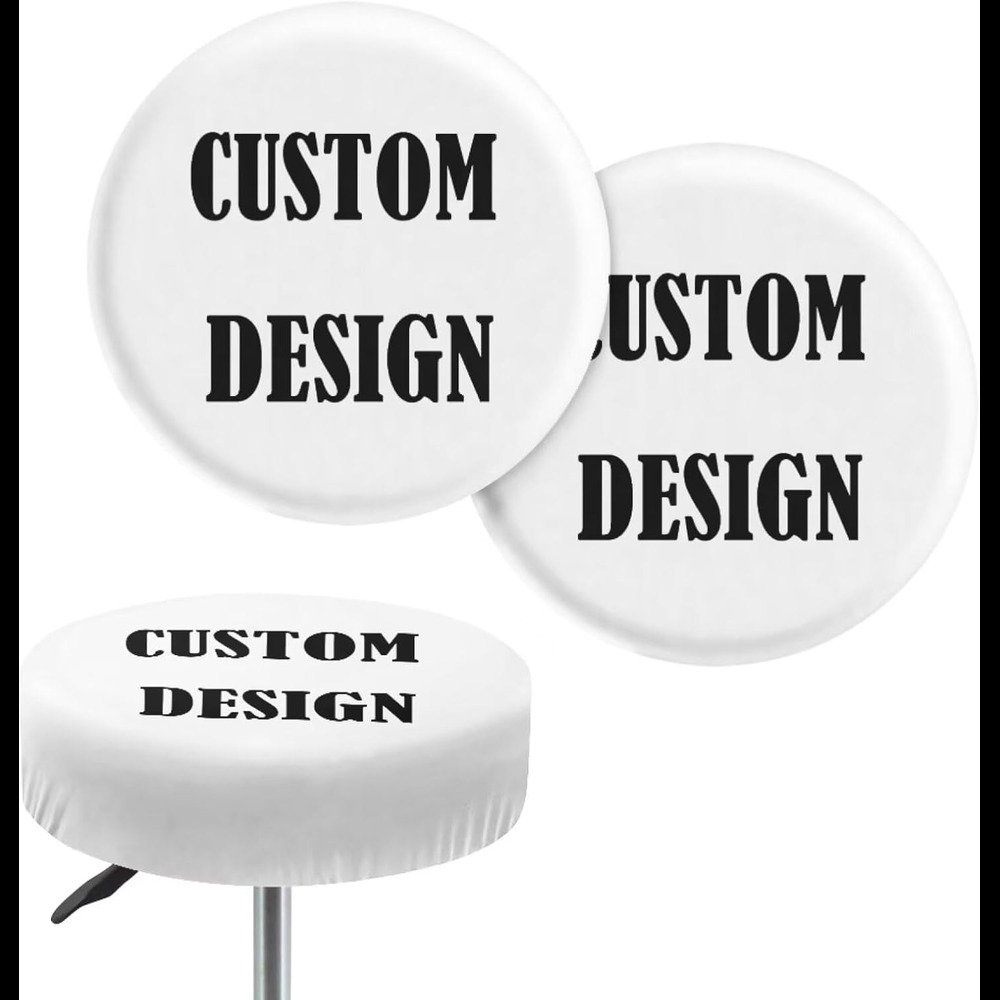 Latitude Run® Custom Design Stool Covers Round Set Of 2 Pcs Round Bar ...