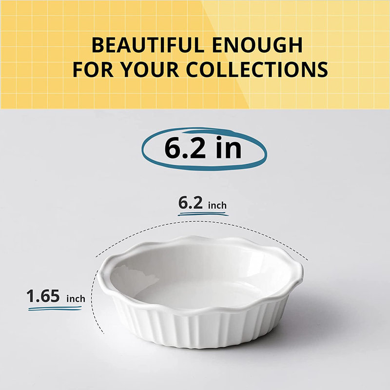 Lifver 4 -Piece Ceramic Round Baking Dish Set | Wayfair