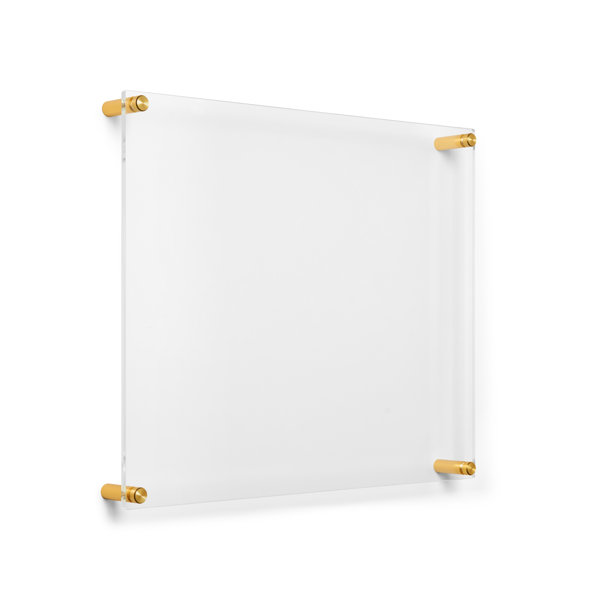 Wexel Art Clear UV-Grade Acrylic Modern Floating Picture Frame - Gold ...