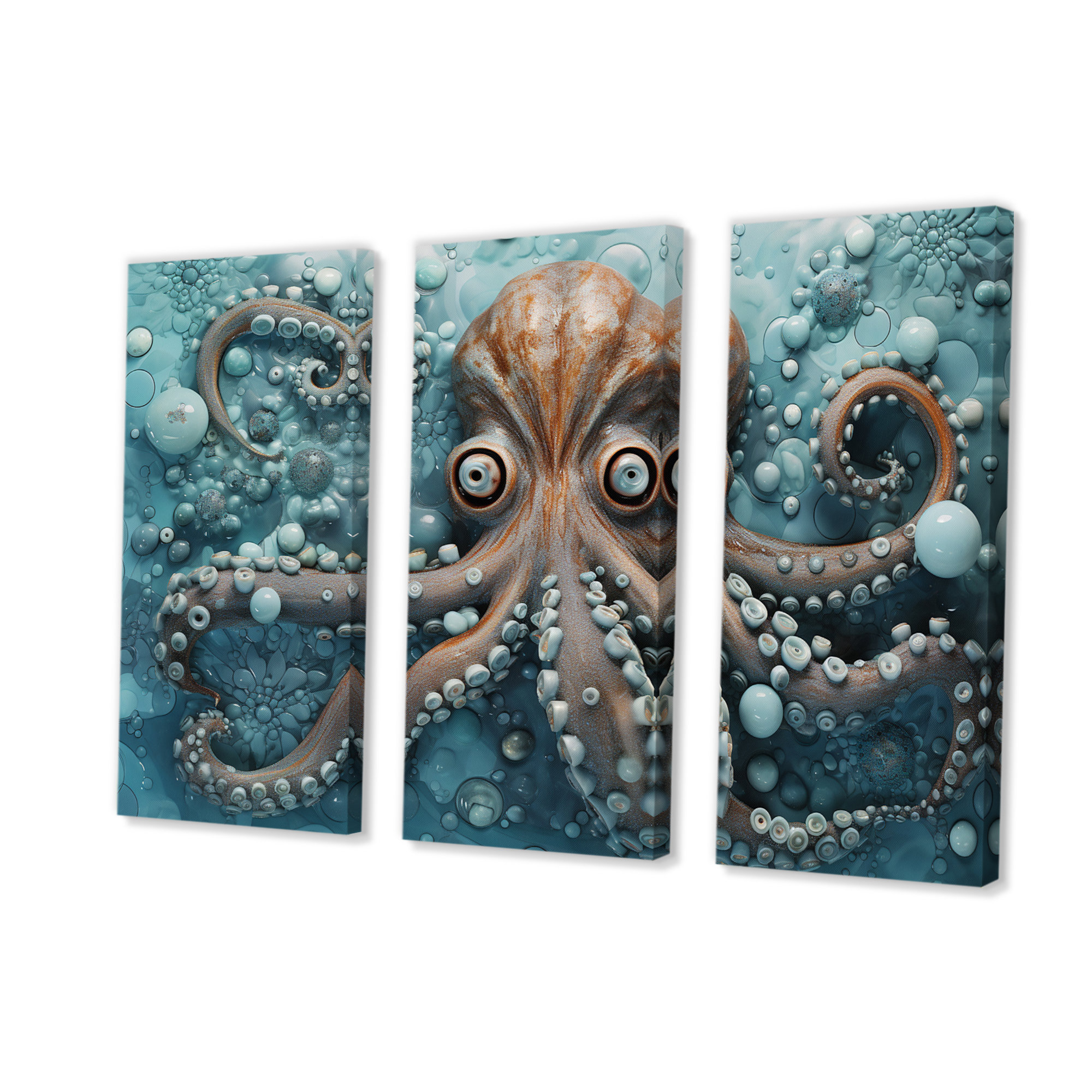 Design Art Portrait Of Mystical Octopus Painting - Animals Octopus Wall ...