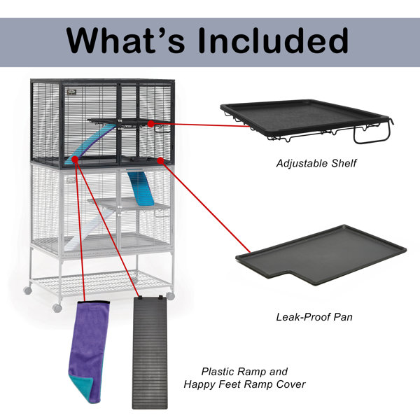 MidWest Homes for Pets Deluxe Critter Nation Add-On Unit Small Animal ...