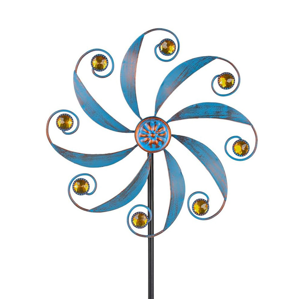 August Grove® Metal Outdoor Wind Sculptures & Spinners, Small Garden ...