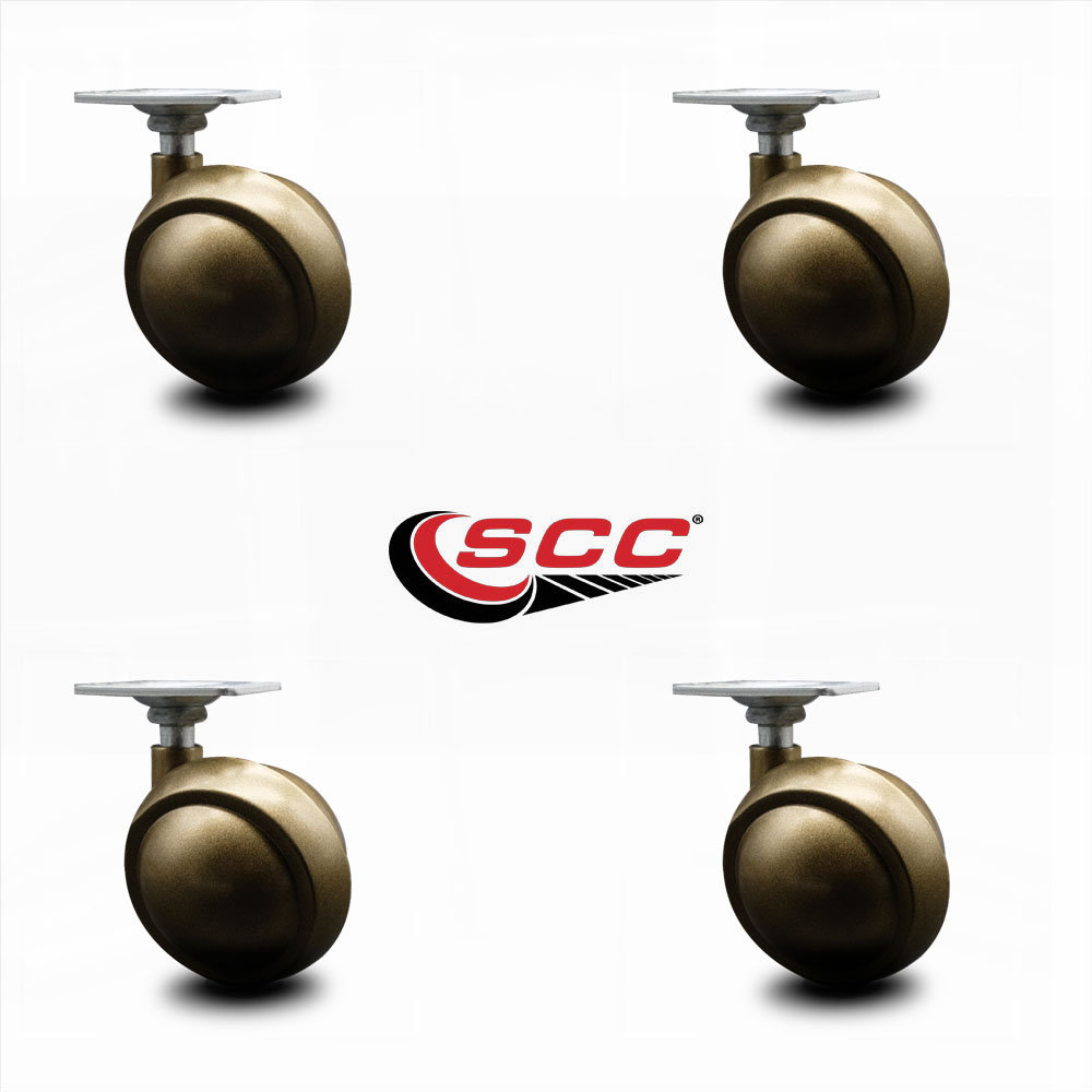 Service Caster 2.5 Inch Windsor Antique Metal Ball Caster – Top Plate ...