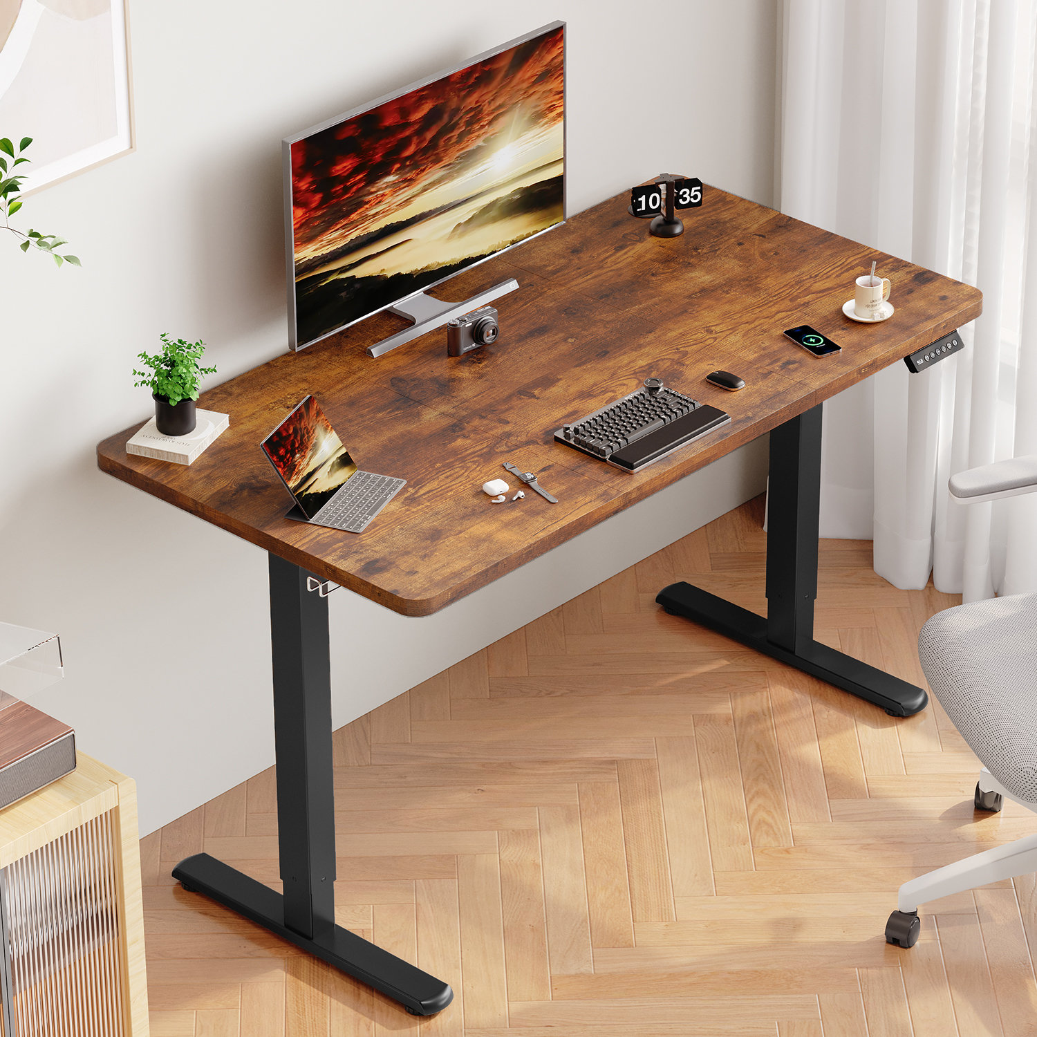 17 Stories Electric Standing Desk Height Adjustable Desk Sit Stand Desk ...