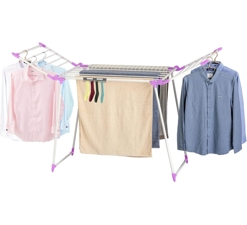 Novond Clothes Drying Rack, Gullwing Laundry Rack, Collapsible | Wayfair
